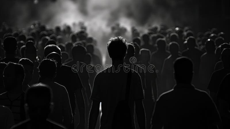 A Man Walks Confidently among the Crowd Stock Photo - Image of calm ...