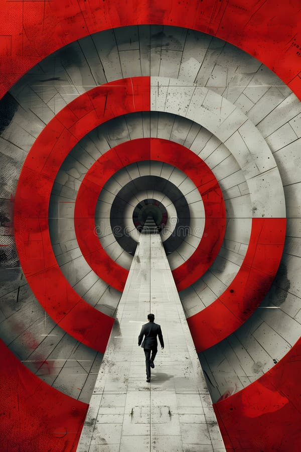A Man Walks through a Visually Striking Targetthemed Art Installation ...