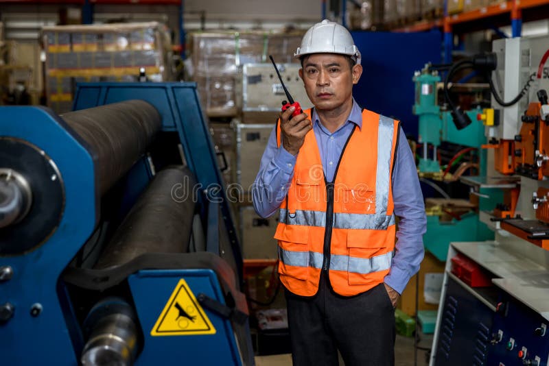Man Warehouse Worker Working in Warehouse. Industrial and Industrial ...