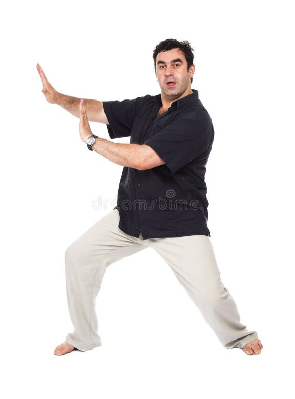 Man is warming up stock photo. Image of brunette, house - 3024054