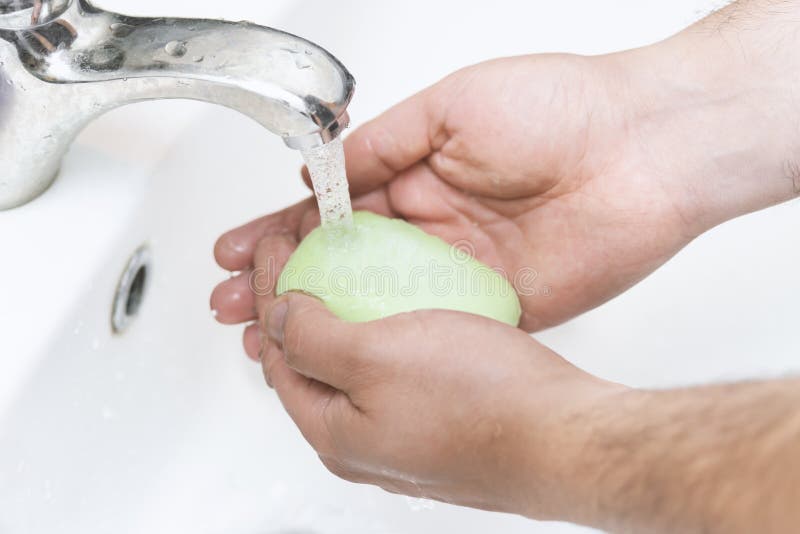 A Man Washes Hands With Soap Stock Image Image Of Body Care 177471589