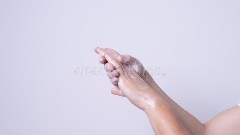 The Man Washes His Hands With Soap Stock Image Image Of Junk Hand