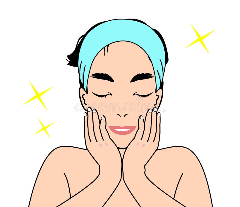 Man washing face stock vector. Illustration of handsome - 39890185