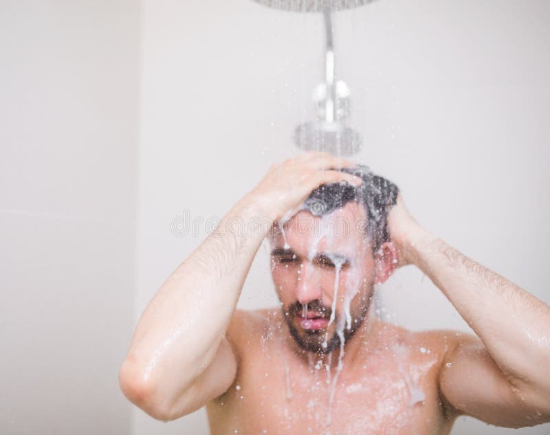 Man Washing Hair Stock Image Image Of Front Refreshment 66090837