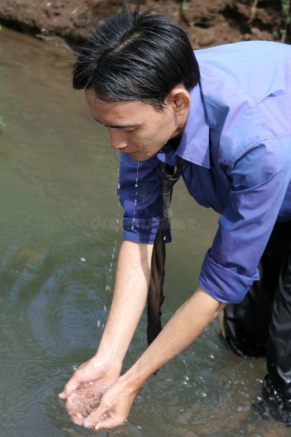 Man washing his face stock image. Image of business, male - 5282955