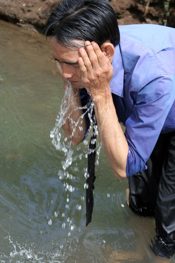 Man Washing Face River Stock Photos - Free & Royalty-Free Stock Photos ...