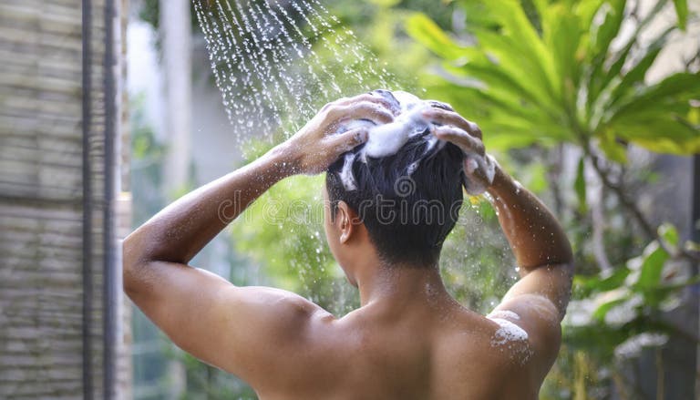 Man Washing Hair Stock Illustrations 669 Man Washing Hair Stock