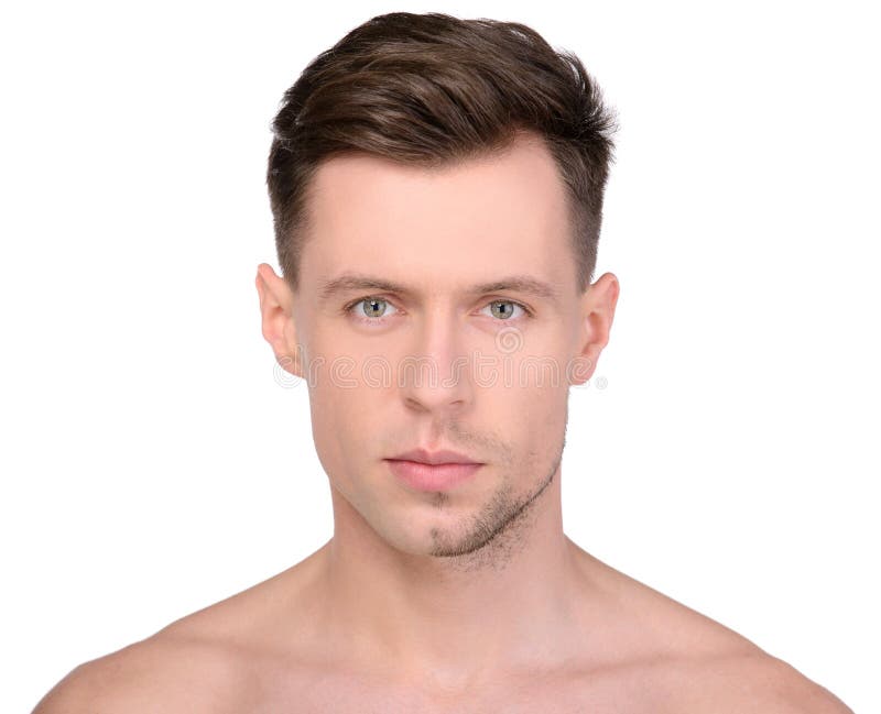 Man Washing Portrait Young Beautiful Half Face Shaved Stock Photos ...