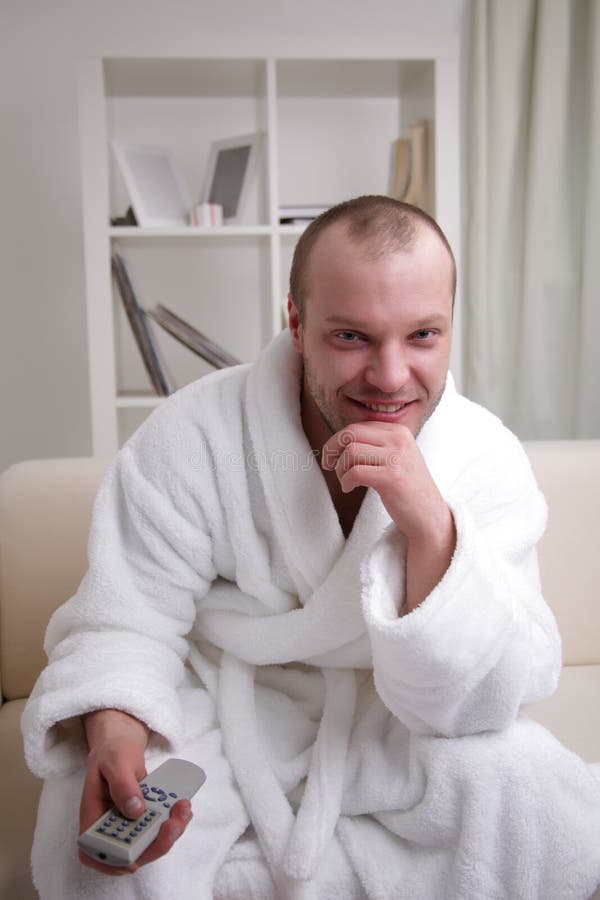 Man watch tv stock image. Image of view, enjoyment, together - 25008625