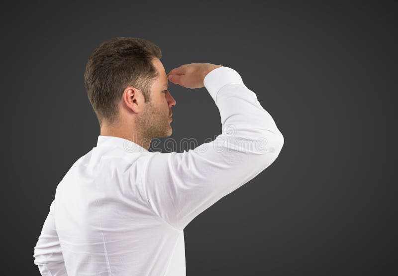 Man watching stock image. Image of businessman, pensive - 37722275