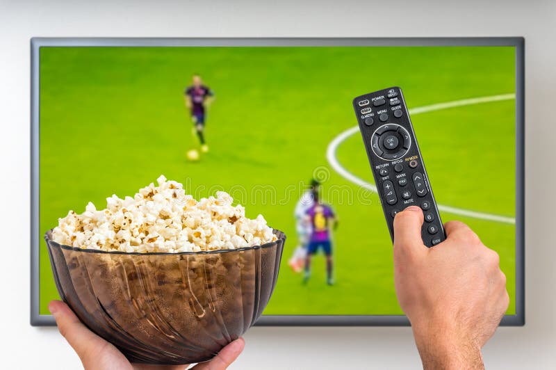 Watching a football game editorial stock image. Image of watching ...