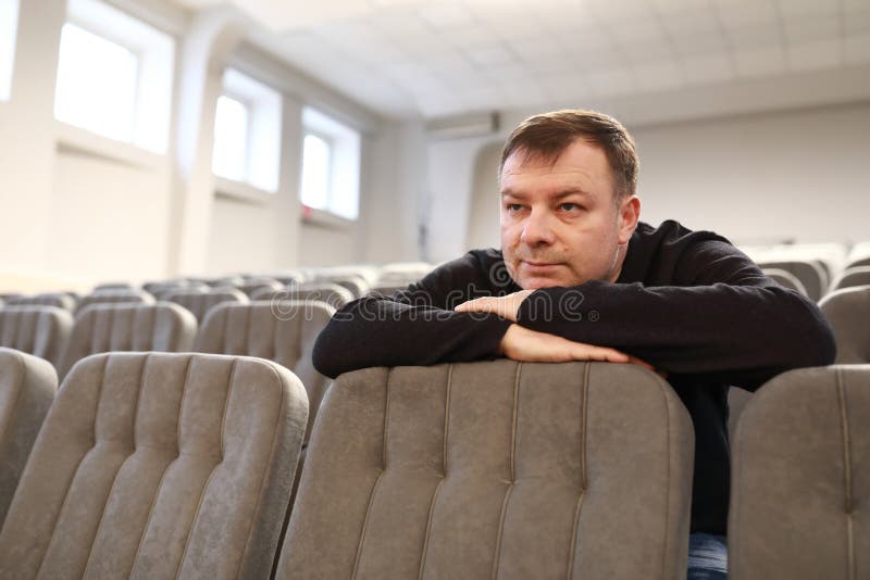 Man watching performance stock photo. Image of audience - 166885982
