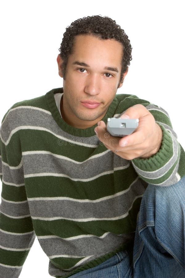 Man Watching Television stock photo. Image of american - 3878706