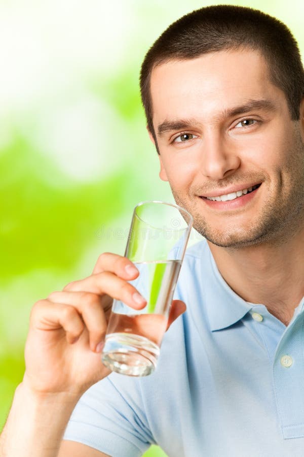Man with water stock image. Image of healthy, portrait - 15175603