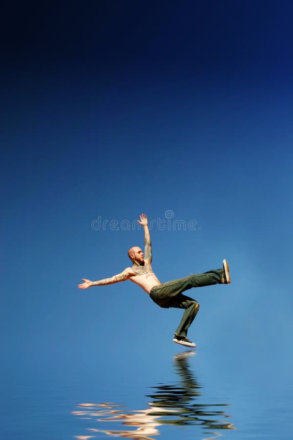 Man on the water stock photo. Image of compete, excitement - 3260046