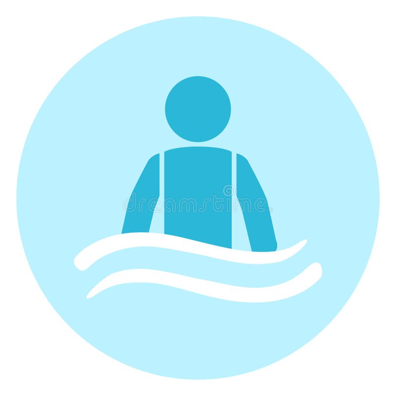 Man in water icon vector stock vector. Illustration of dive - 83990422