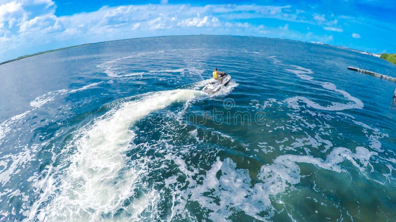 Man on a Waverunner on the Caribbean Sea Editorial Photo - Image of ...
