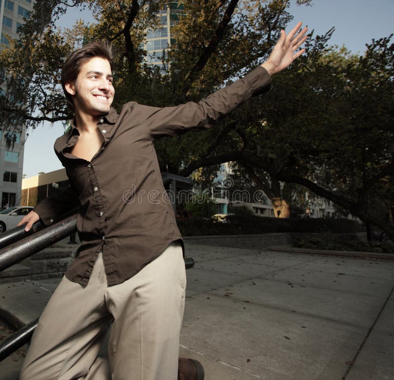 Waving to Friends stock photo. Image of beauty, bleachers - 5015138