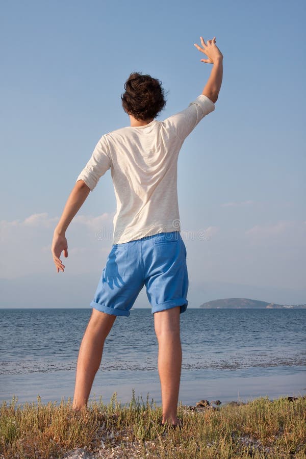 Man waving hand stock image. Image of summer, travel - 26555545