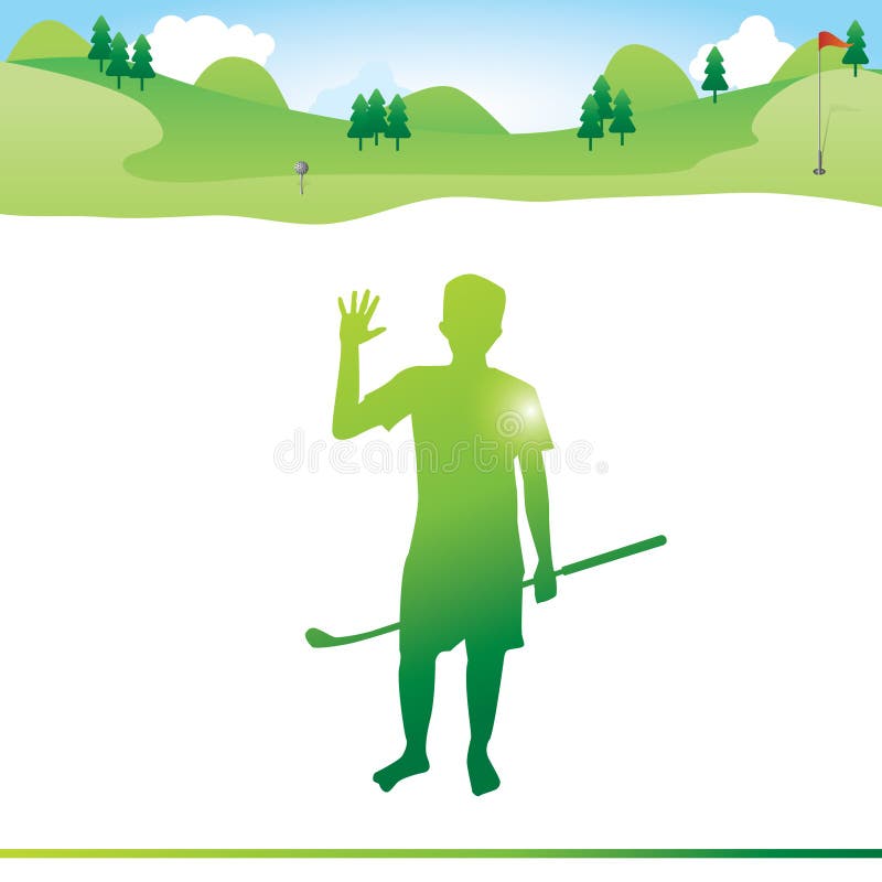 Waving golf design stock vector. Illustration of golf - 14436820