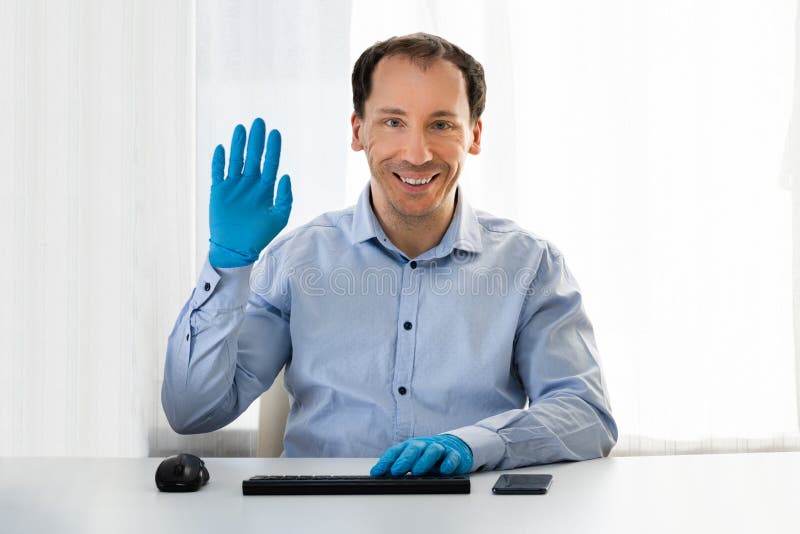 Man Waving His Hand stock image. Image of health, afro - 176746749