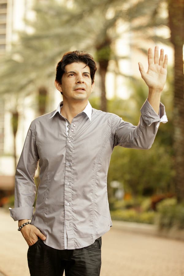 Man waving stock image. Image of attractive, selective - 35217363