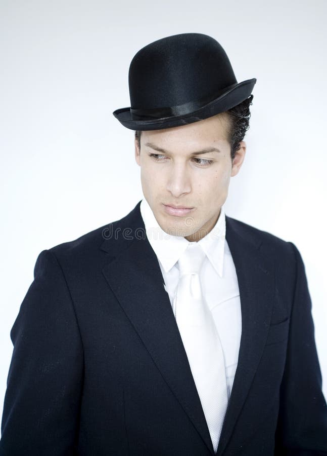 Man wear bowler stock photo. Image of beautiful, style - 9760896