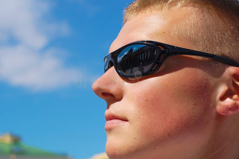 Man wear glasses stock image. Image of wear, sunshine - 26520357
