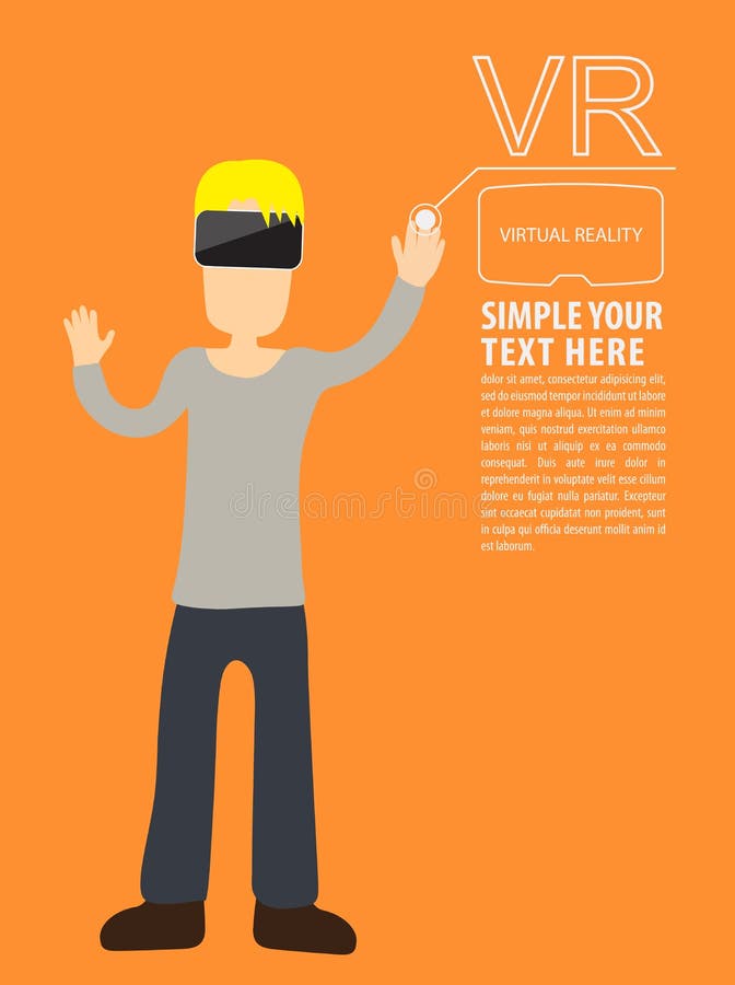 Man Wear VR Playing Using Vr Headset. Stock Vector - Illustration of ... Man Wear VR Playing Using Vr Headset. Stock Vector - Illustration of ...