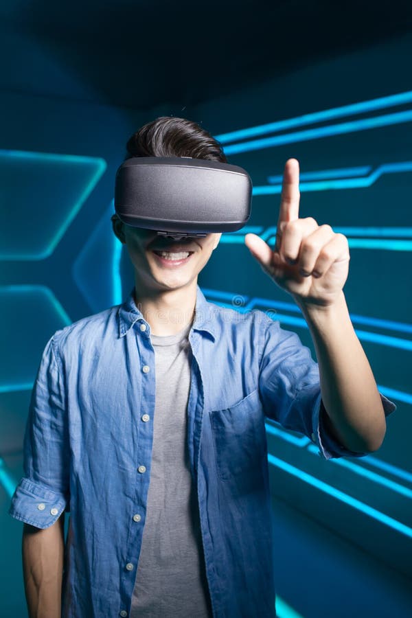 Man wear vr stock image. Image of design, precision, headset - 96058129