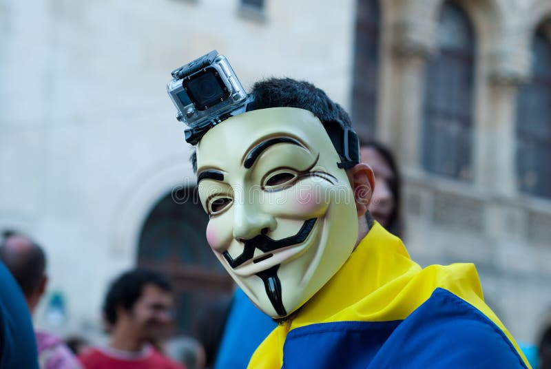 Anonymous mask. editorial stock image. Image of social - 25178469
