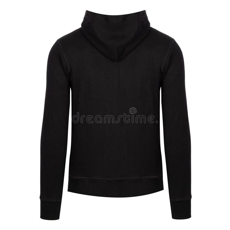A Man is Wearing a Black Hoodie. Back Side Stock Photo - Image of ...