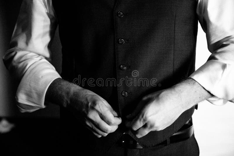 The Man is Wearing a Black Suit Stock Photo - Image of necktie, black ...