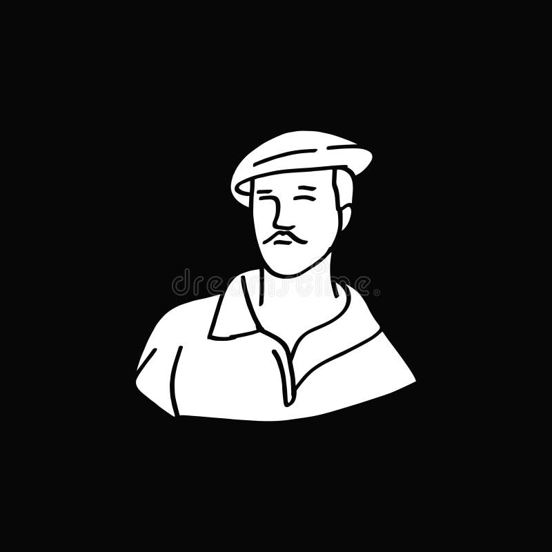 Man Wearing a British Hat Vector Illustrative Stock Vector ...