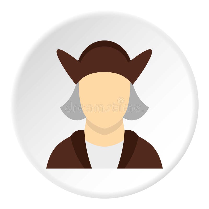 Man Wearing in Christopher Columbus Costume Icon Stock Vector ...