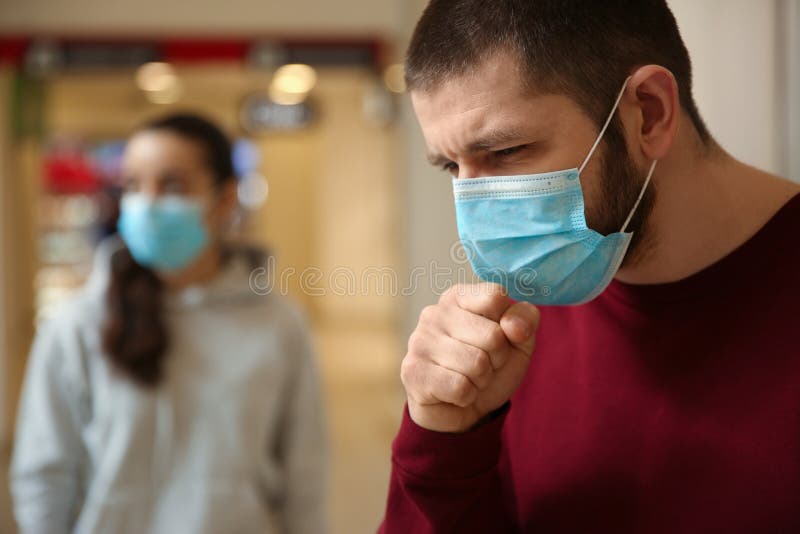 Man Wearing Disposable Mask. Dangerous Virus Stock Photo - Image of ...