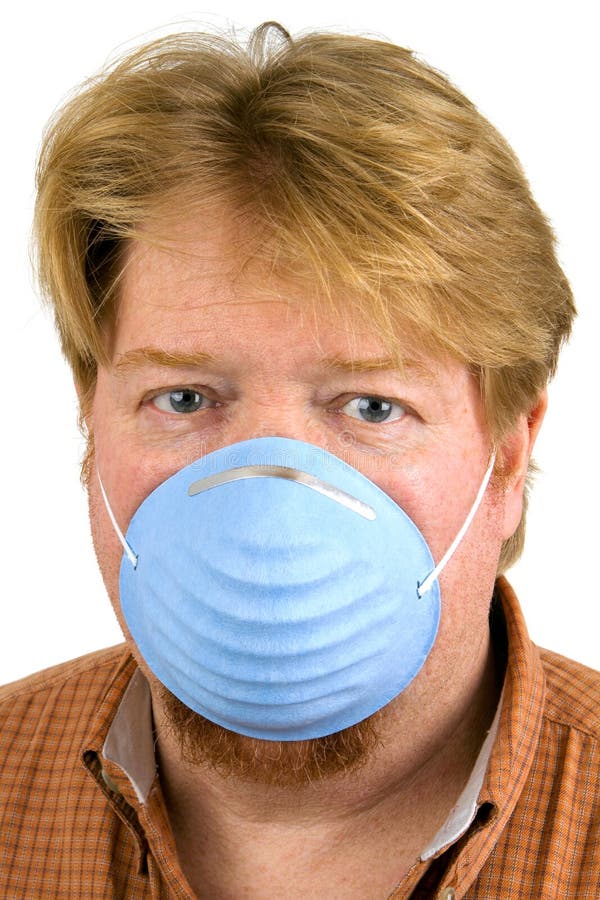 Man Wearing Dust Mask stock image. Image of headband - 22719673