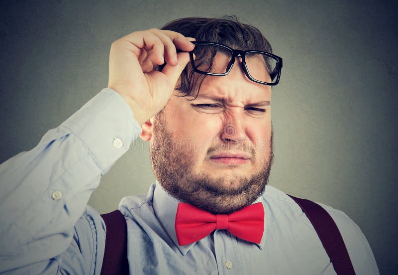 Young Grumpy Man in Detestation Stock Image - Image of aversion, face ...