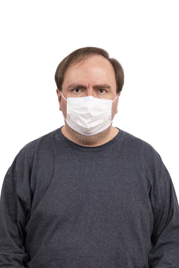 A Man Wearing a Face Mask stock image. Image of middle - 177197329