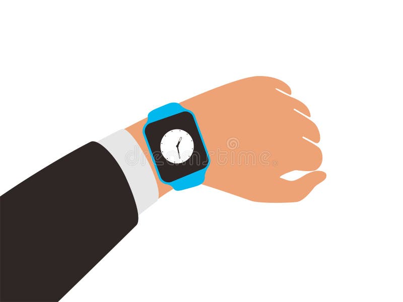 Man Wearing Watch Illustration Stock Illustrations – 350 Man Wearing ...
