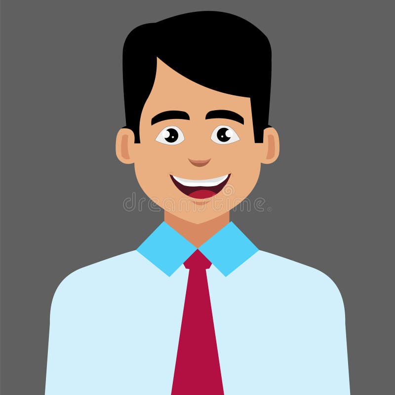 Man Wearing Formal Clothes with a Smiling Smile Stock Vector ...