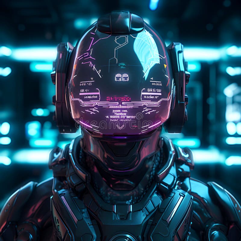 A Man Wearing a Future Advanced Battle Suit, Ai Generative Stock ...