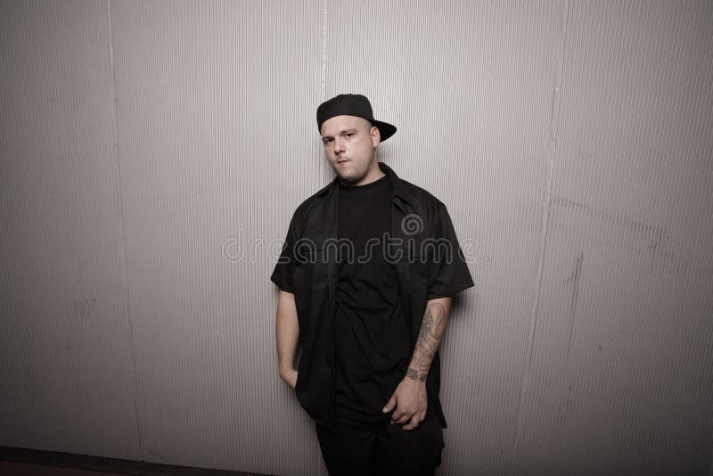 Man Wearing His Hat Backwards Stock Photo - Image of composition ...