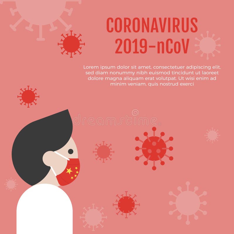 Man Wearing Protective Mask To Prevent Coronavirus Stock Vector ...