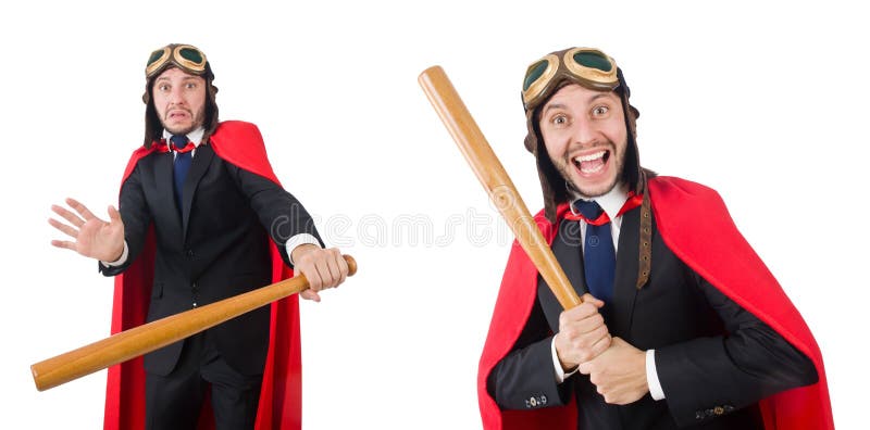 The Man Wearing Red Clothing in Funny Concept Stock Image - Image of ...