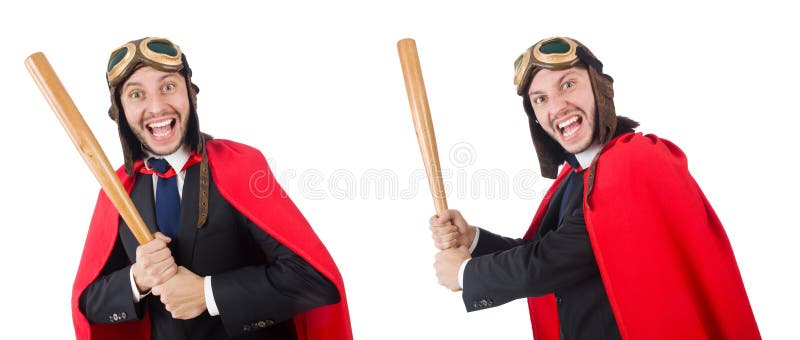 The Man Wearing Red Clothing in Funny Concept Stock Photo - Image of ...