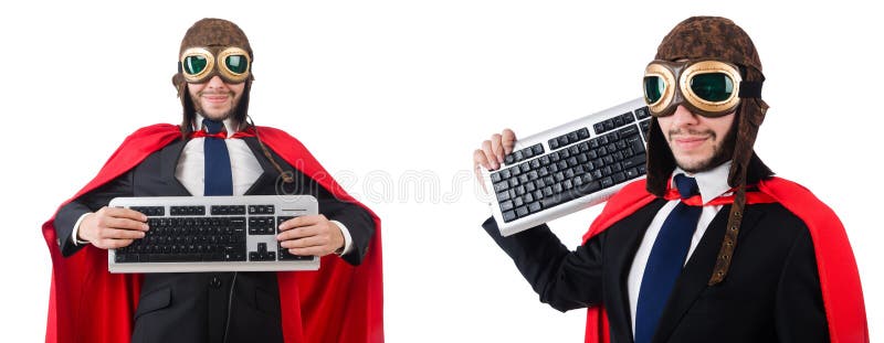 The Man Wearing Red Clothing in Funny Concept Stock Photo - Image of ...