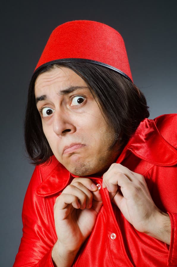 Man wearing red fez hat stock image. Image of diversity - 62705057