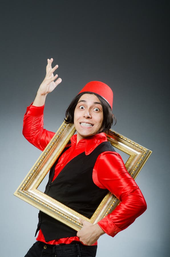 Man wearing red fez hat stock image. Image of ethnic - 62705311