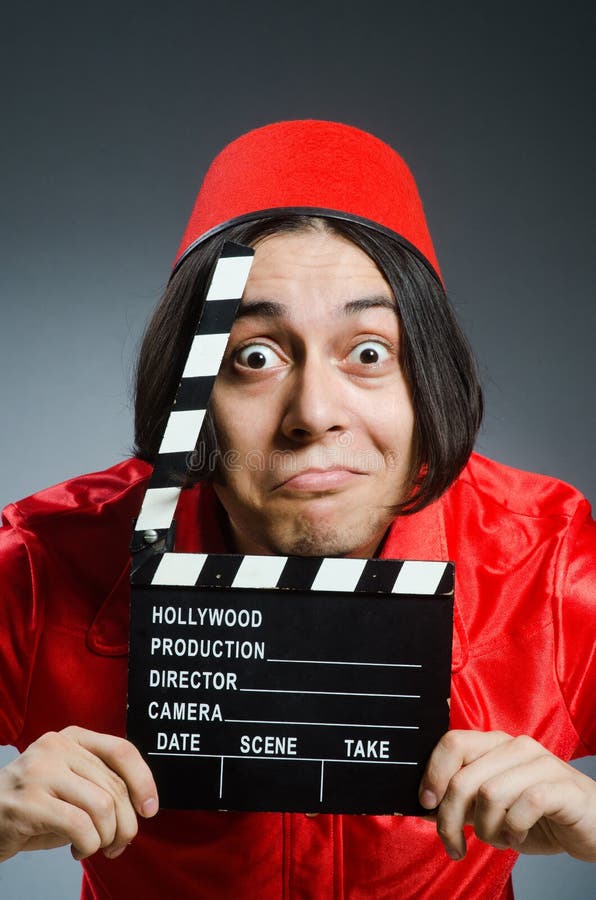 The Man Wearing Red Fez Hat Stock Photo - Image of film, director: 63750130